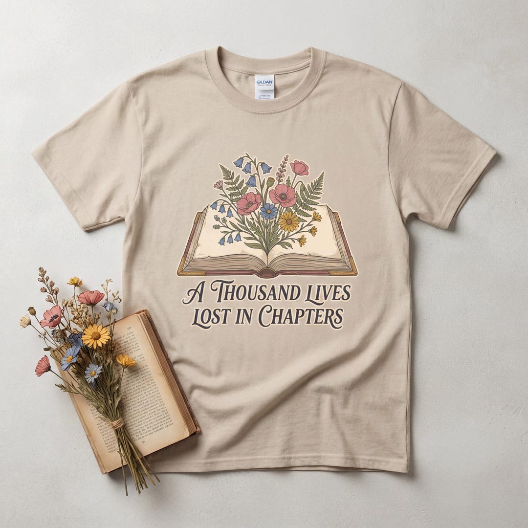 Wildflower Book Tshirts for Women Cottagecore Bibliophile Gift Vintage ...