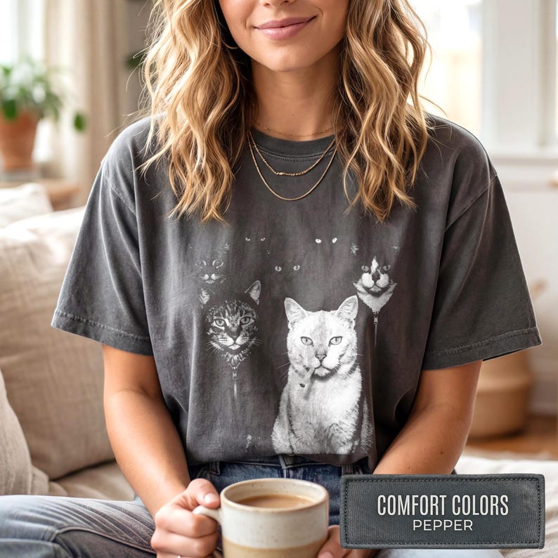 Funny T-shirts Graphic Cat Meme T-shirt Gangster Cat Funny Gangster Cat ...
