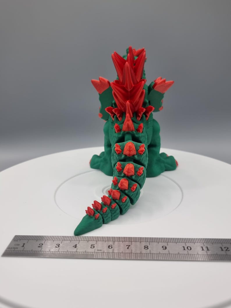 3D Printed Frostzilla – Articulated Blue Kaiju Dragon Fidget Toy - Etsy