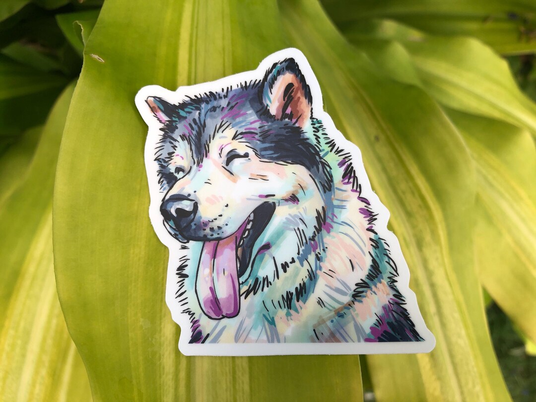 Siberian Husky Sticker Decal for Husky Mama, Cute Dog Art, Gift for Dog ...
