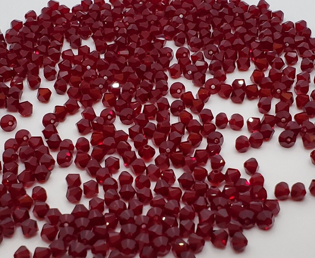 Swarovski Crystal 5328 4mm XILION Siam Red Bicones - 50 Pack - Etsy