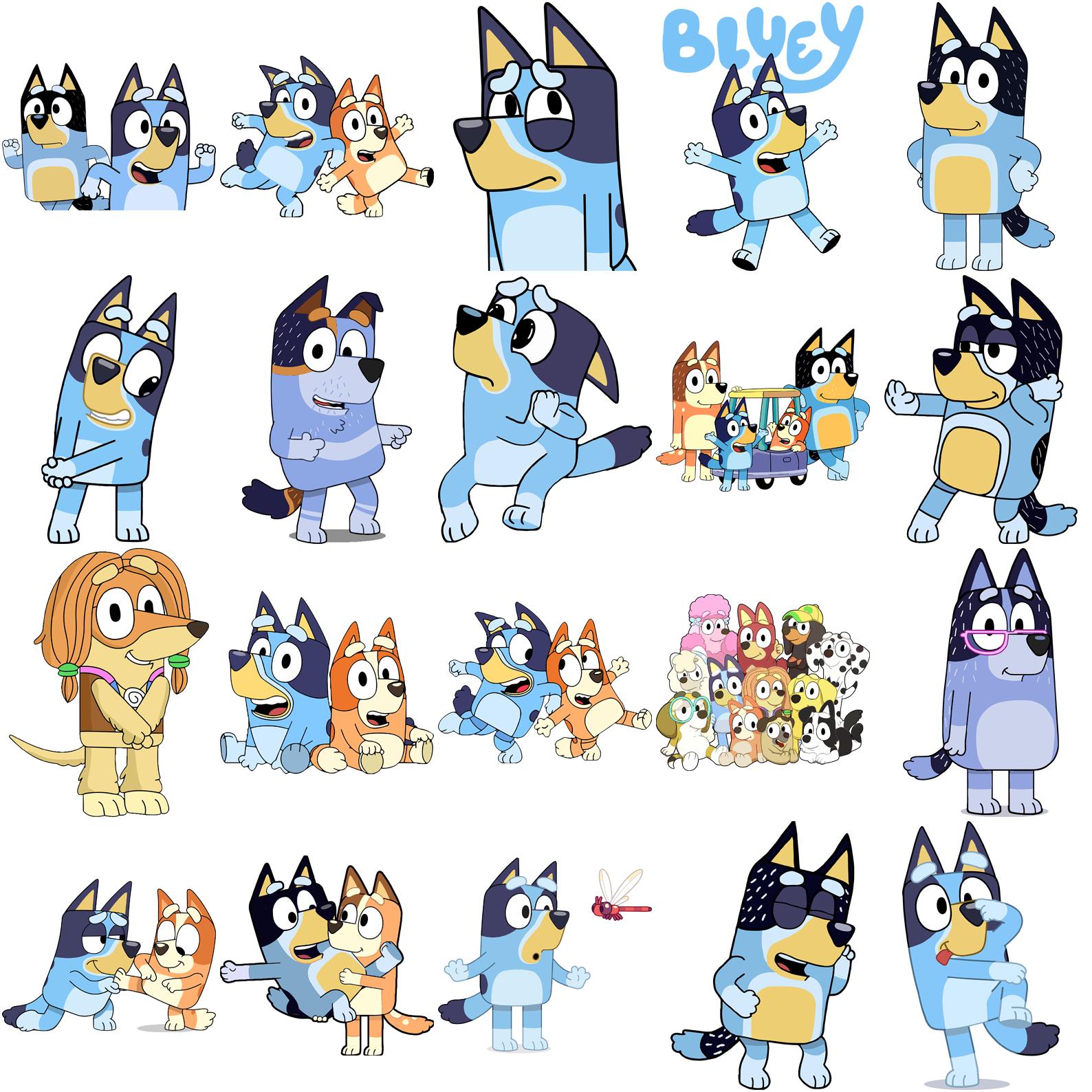Mega Blue Dog Svg Bundle, Blue Dog Birthday Bundle Blue Dog Family Png ...