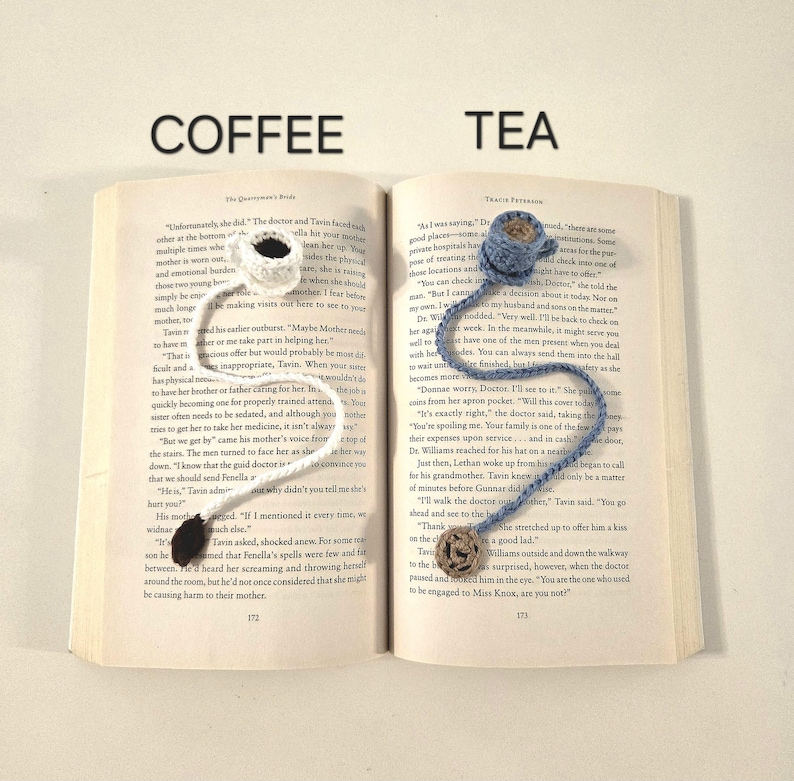 Coffee & Tea Bookmarks - Etsy