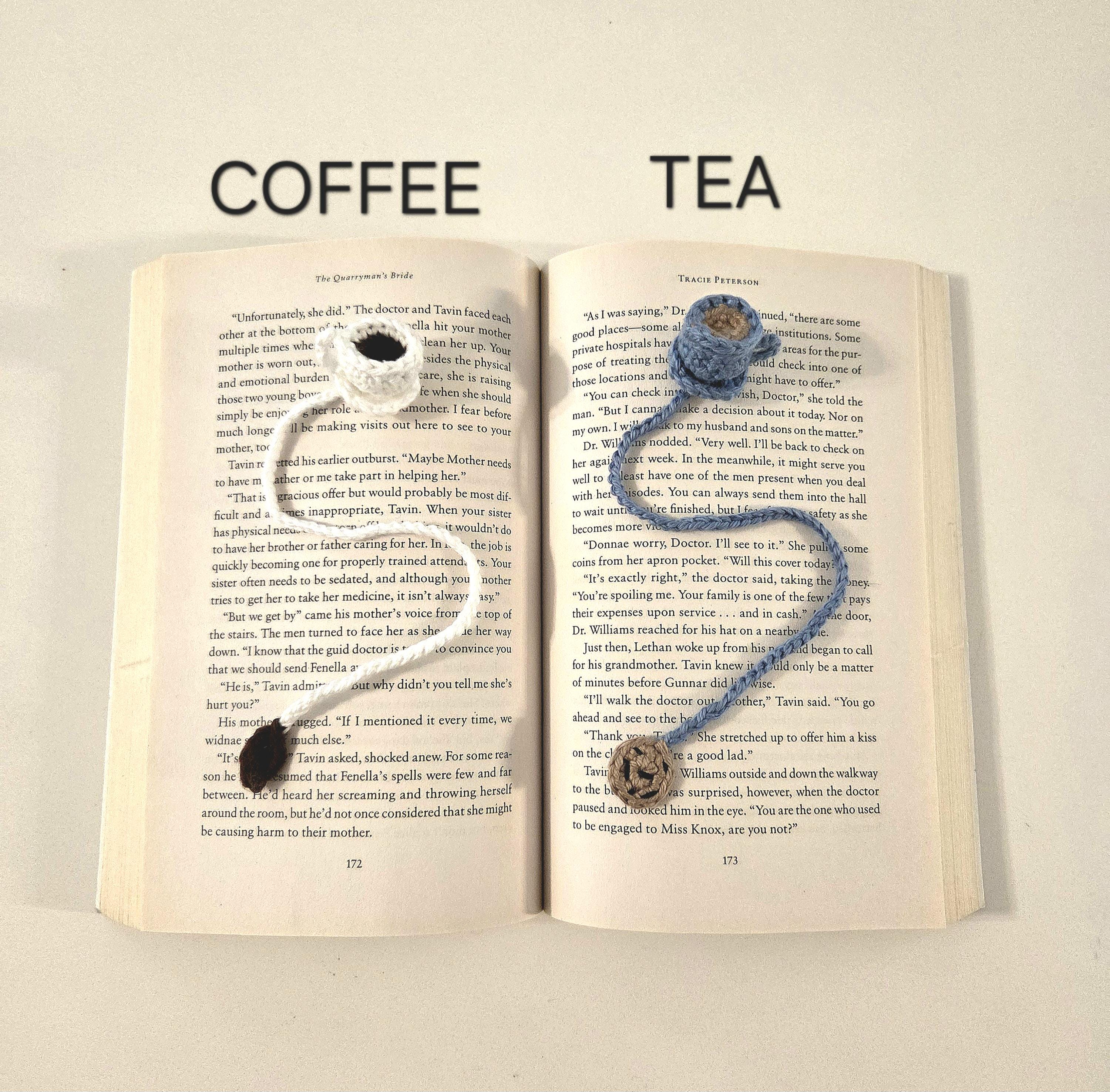 Coffee & Tea Bookmarks - Etsy