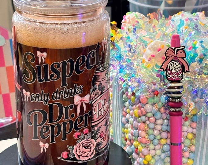 The Dr is In.. 16oz Dr Pepper Soda Fizz Style Snowglobe Tumbler Set - Etsy
