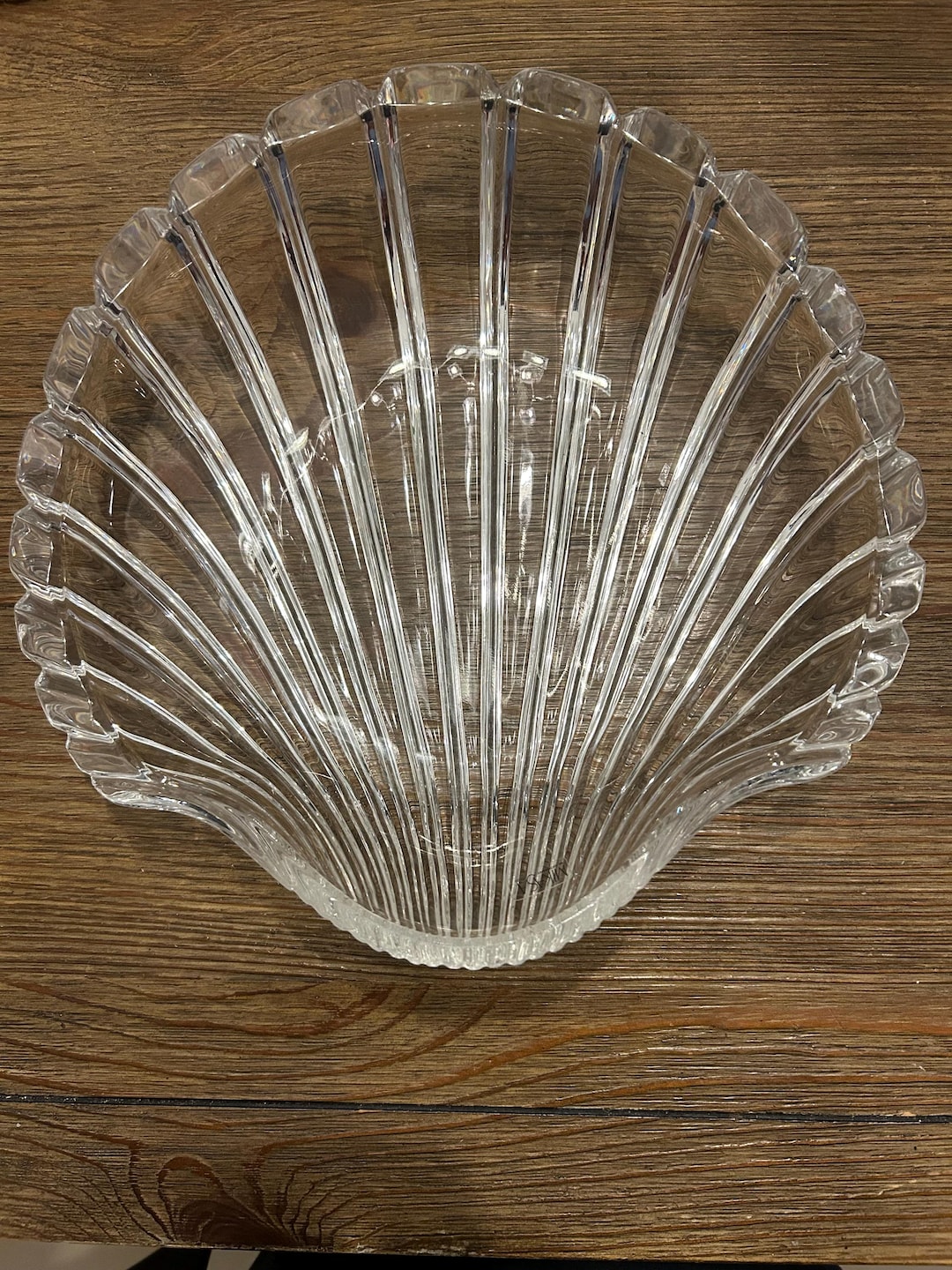 Vintage Mikasa Crystal Shell Bowl | Decorative Dish | Coastal ...