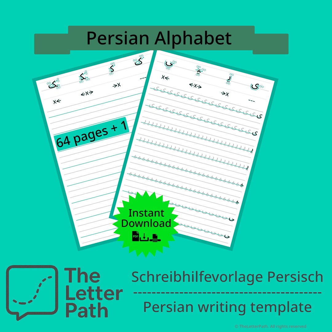 Persisches Alphabet Schreibhilfe - Etsy