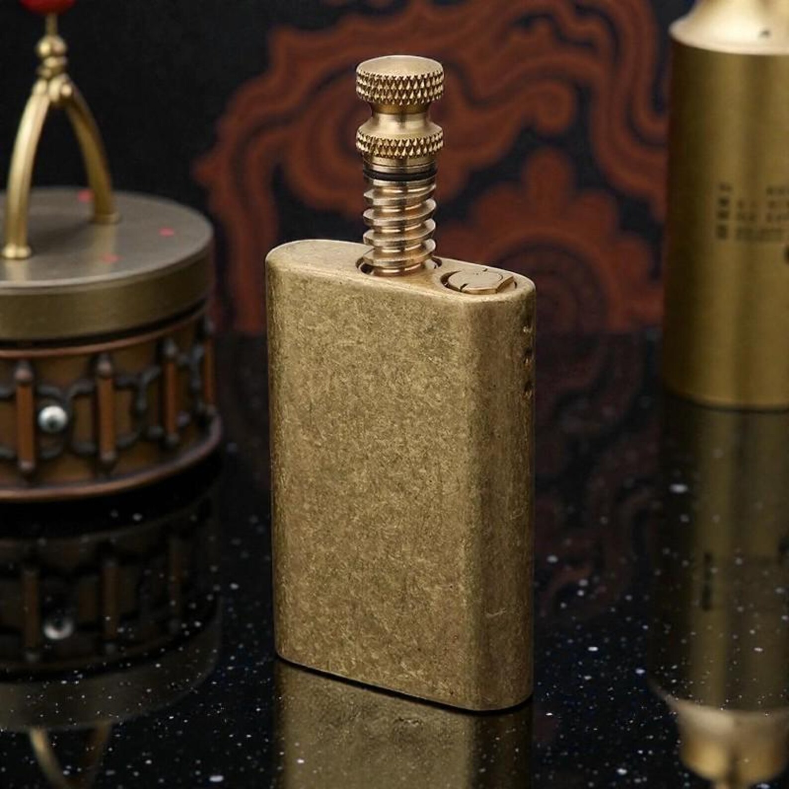 Brass Matchbox Kerosene Lighter – Retro Torch, Refillable Metal Match ...