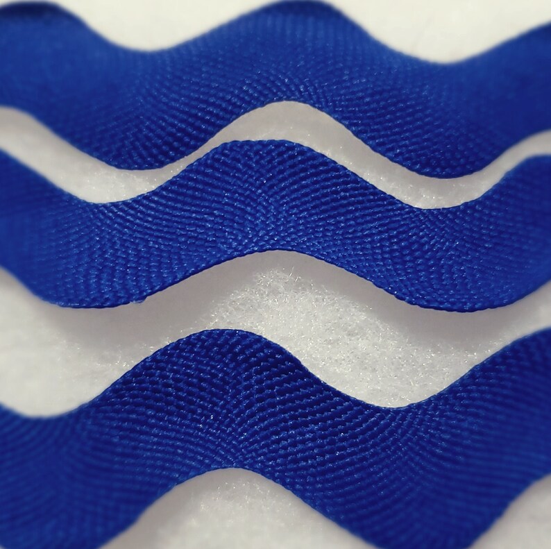 White or Blue Jumbo Rick Rack 1 1/8 Inch Wide 3 Yards - Etsy