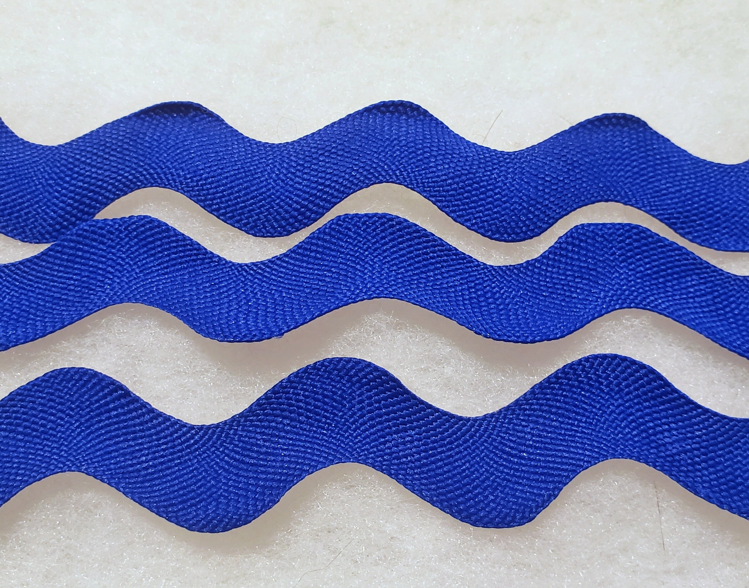 White or Blue Jumbo Rick Rack 1 1/8 Inch Wide 3 Yards - Etsy