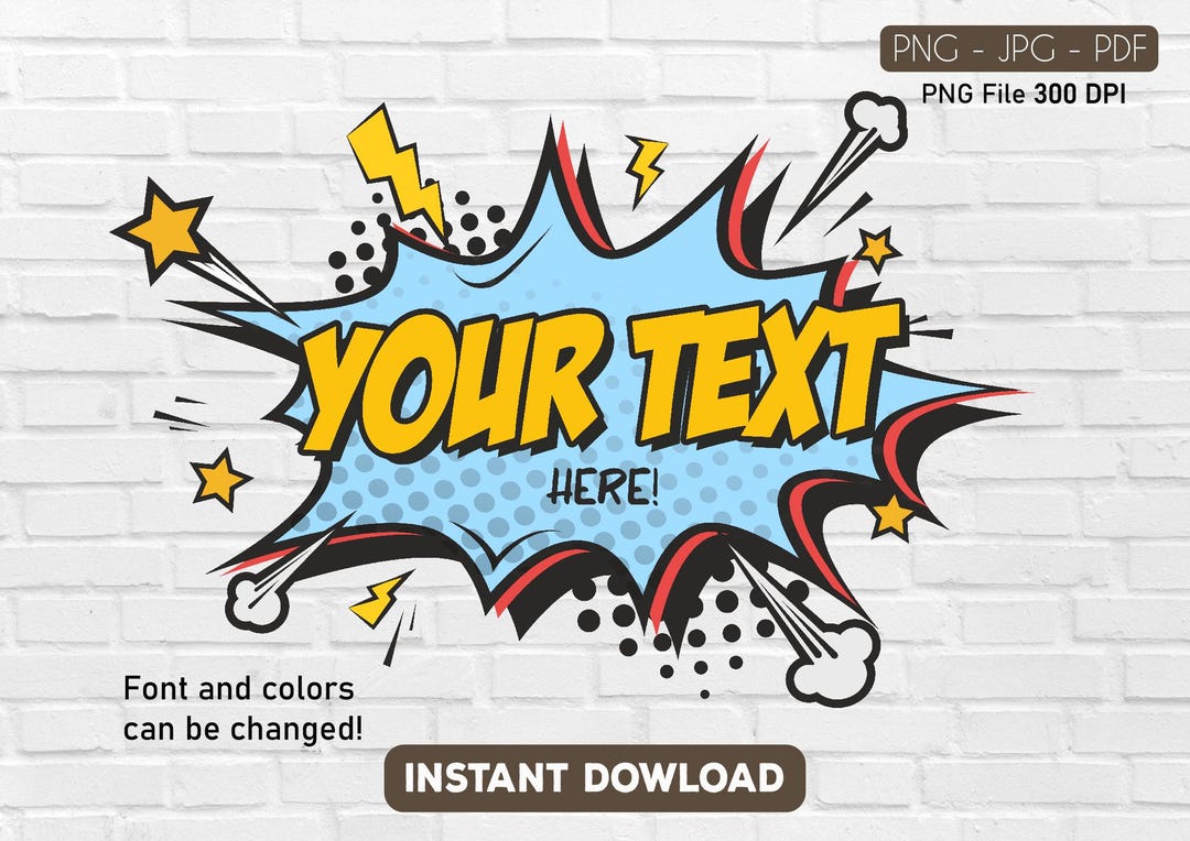 Superhero Word Bubble, Speech Bubble, Superhero Sign, Superhero Party Superhero Decorations ...