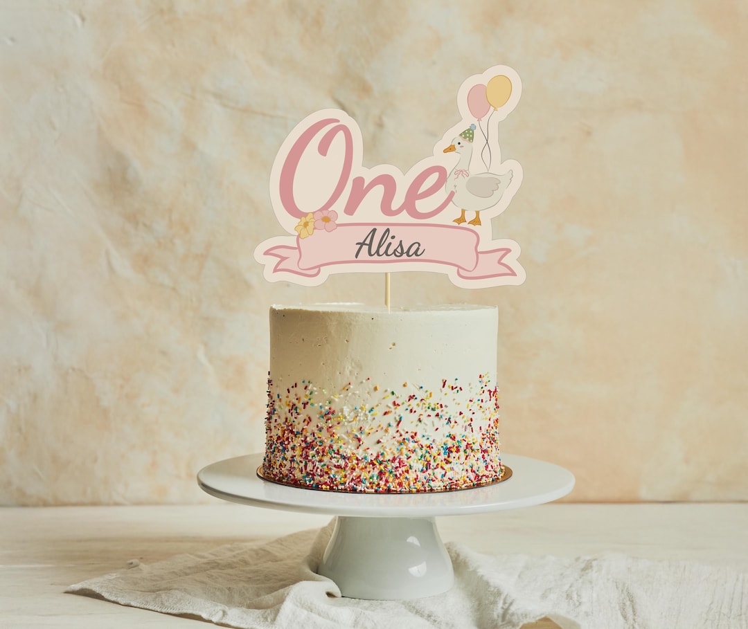One Silly Goose Cake Topper, Goose 1st Birthday Decorations, Custom ...