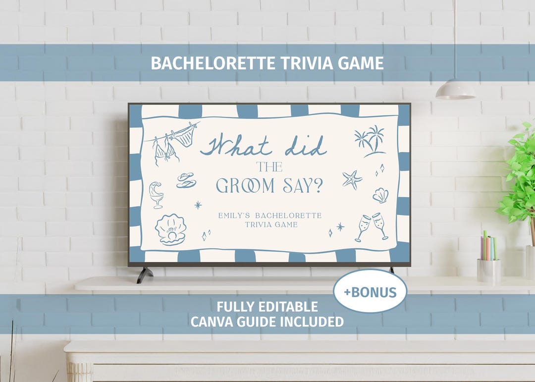 Last Toast Bachelorette Trivia Game: What Did the Groom Say? (canva ...