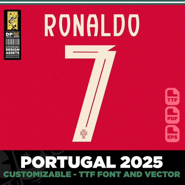 Ronaldo Jersey Font - Etsy