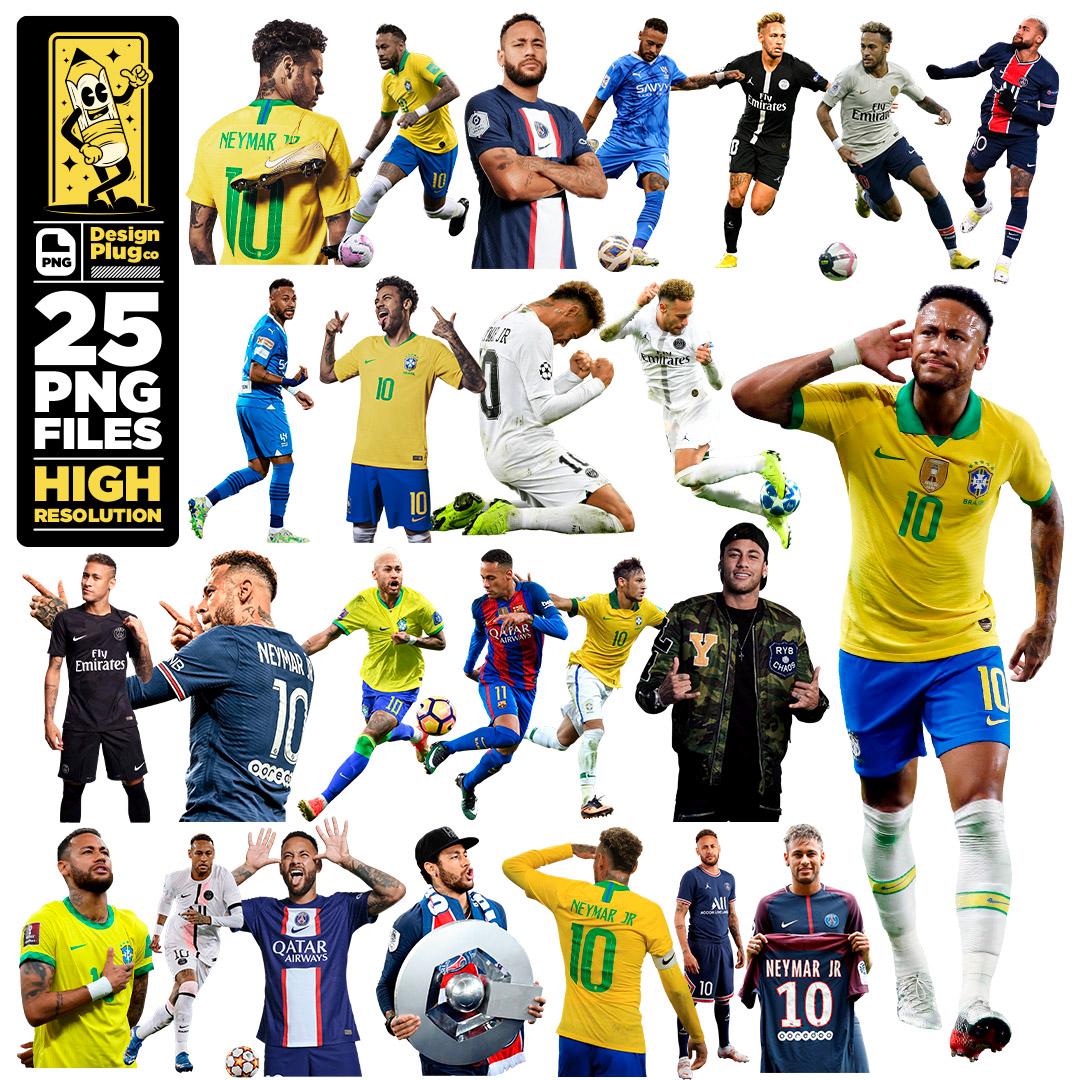 Neymar Jr PNG Collection – Digital Stickers, Silhouettes, and High ...
