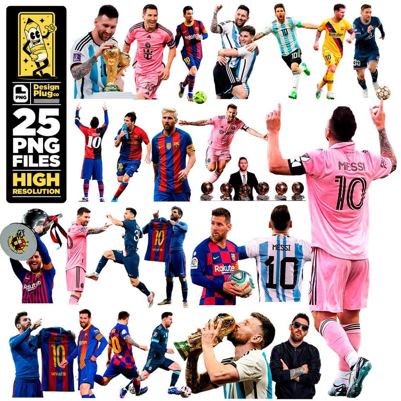 Messi Miami Png - Etsy UK