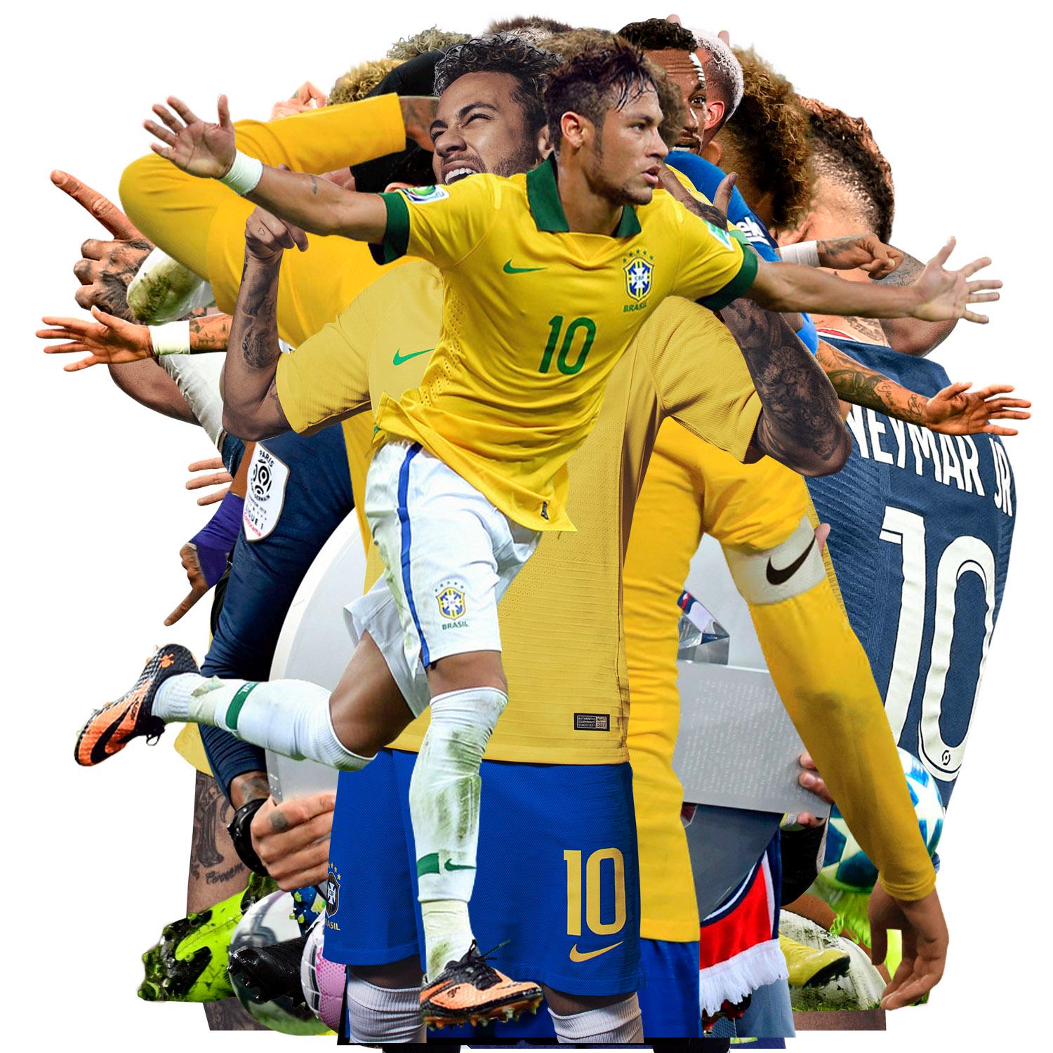Neymar Jr PNG Collection – Digital Stickers, Silhouettes, and High ...