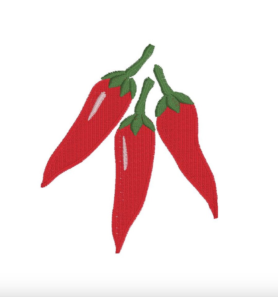 Chili Pepper Embroidery Design – Spicy Red Peppers – 50x60 | 65x78 ...