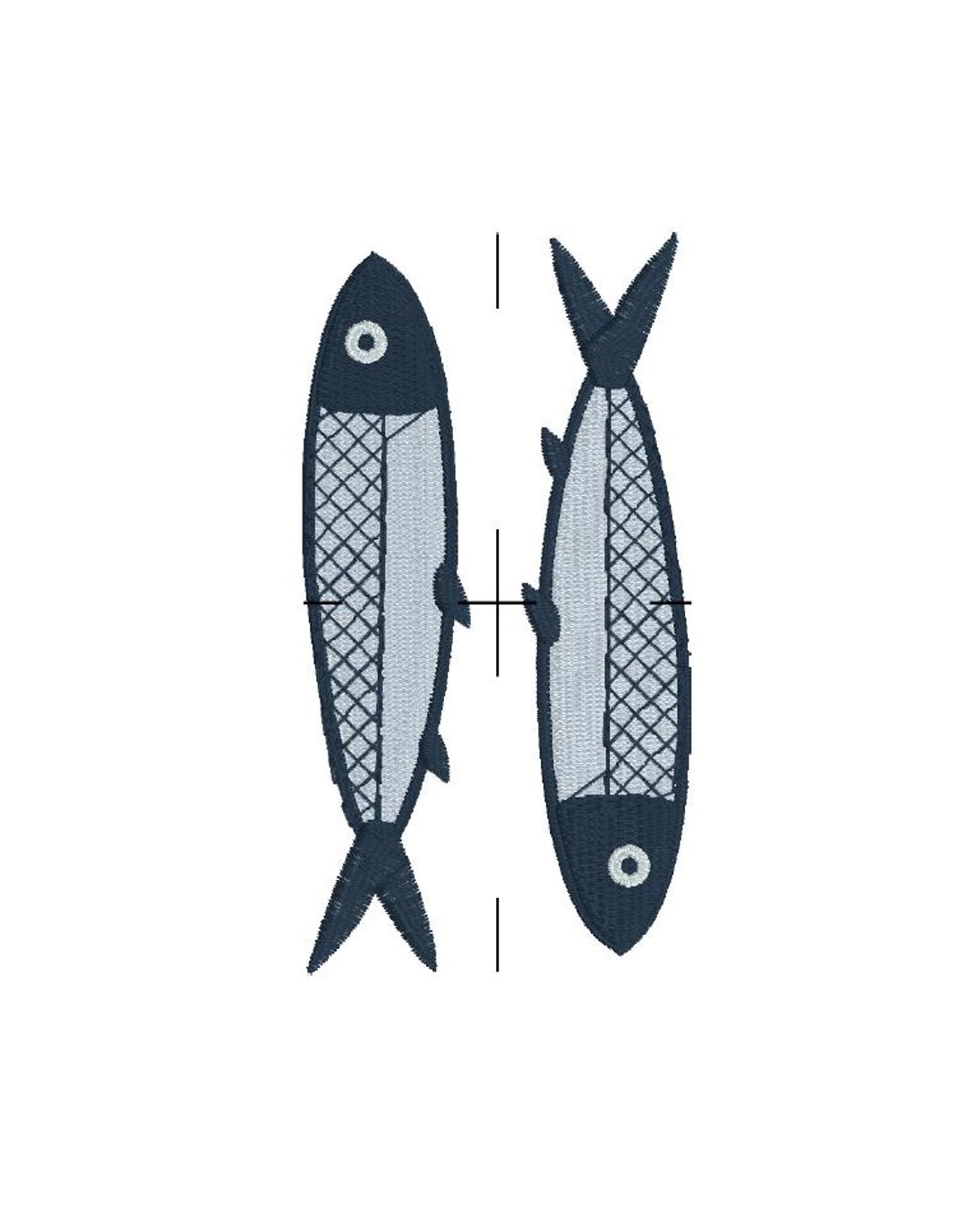Sardines Embroidery Design - Fish Embroidery File - Pesce Machine ...