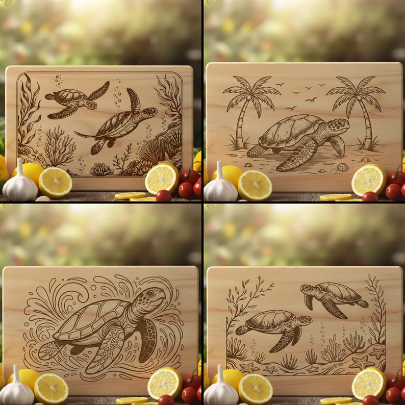 Charcuterie Board, Charcuterie Board Svg, Sea Turtle Svg, Cutting Board ...
