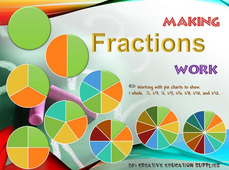 Making Fractions Work: 1 Whole to 1/12th - Etsy