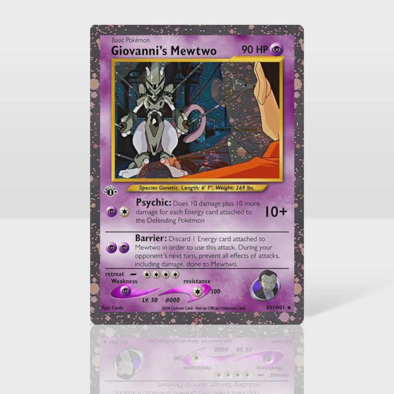 Giovanni Mewtwo Card - Etsy