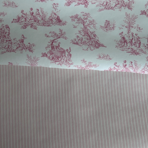 Pink Toile Wallpaper - Etsy