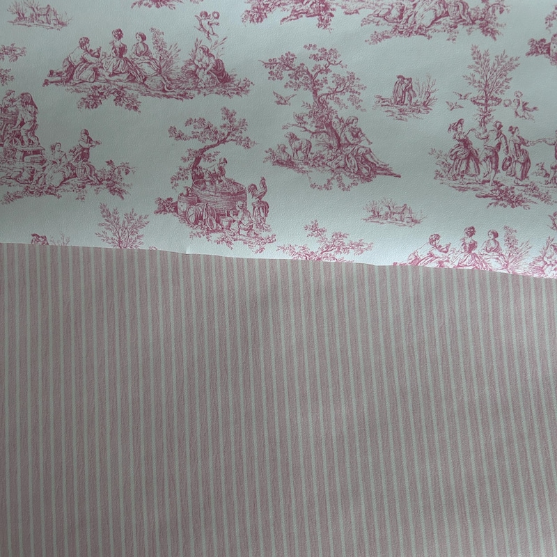Pink Toile Wallpaper - Etsy
