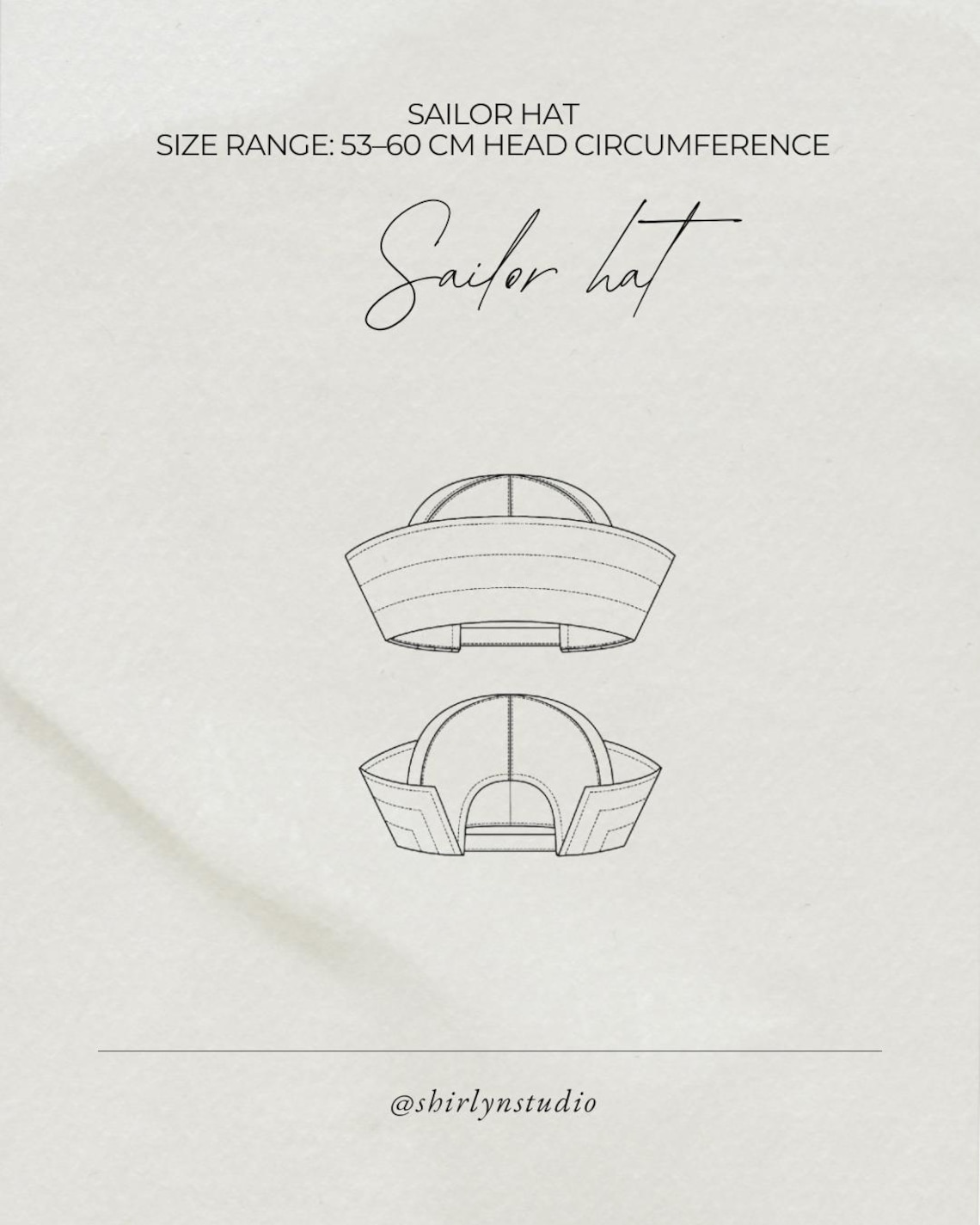 Sailor Hat Sewing Pattern: Classic Vintage Style (PDF Pattern) - Etsy
