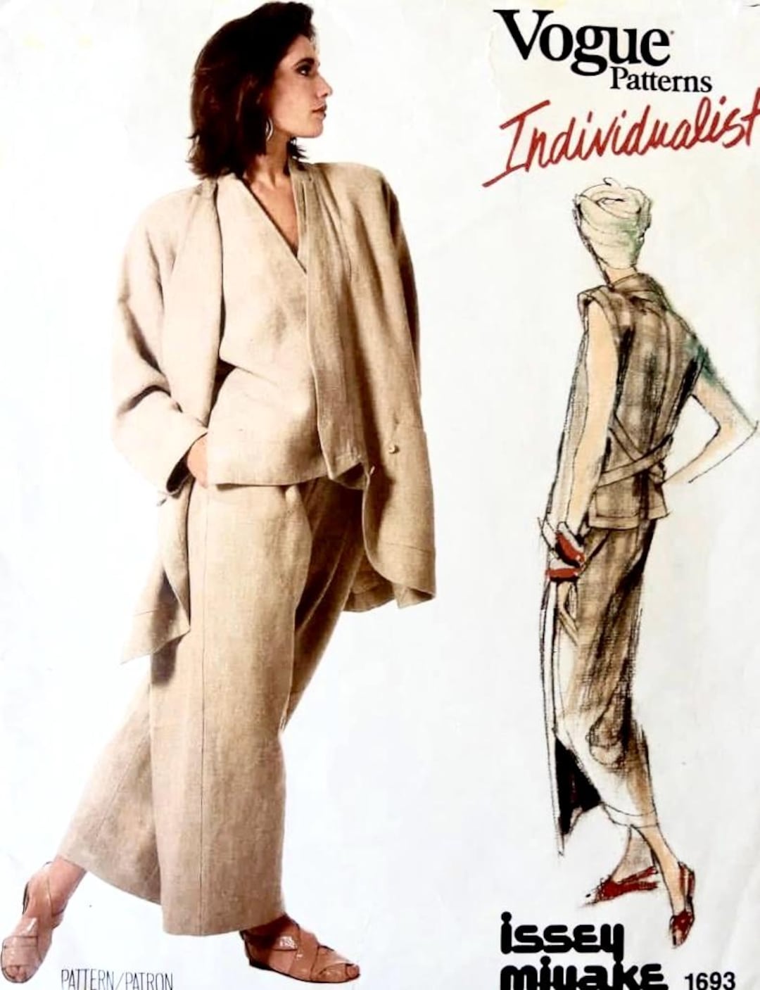 Vintage Vogue Pattern Pdf V1693 Issey Miyake Vintage Sewing Pattern in ...