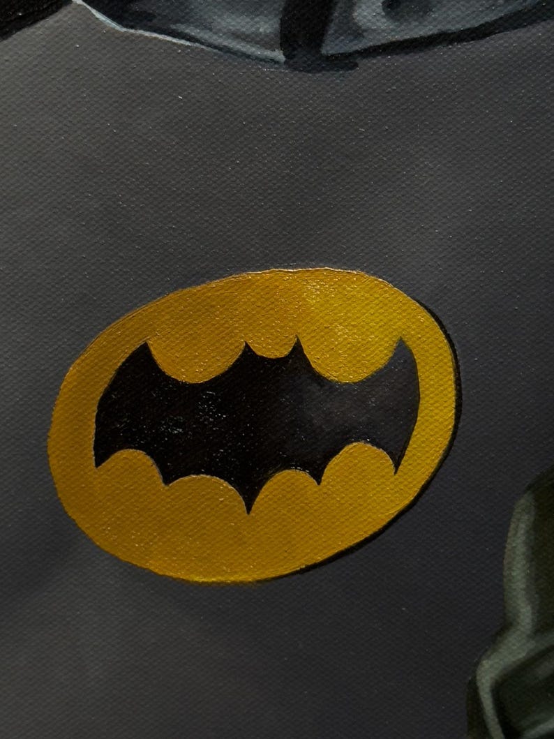 Batman & Robin Oil Painting | Adam West, Burt Ward 1960s TV Series ...