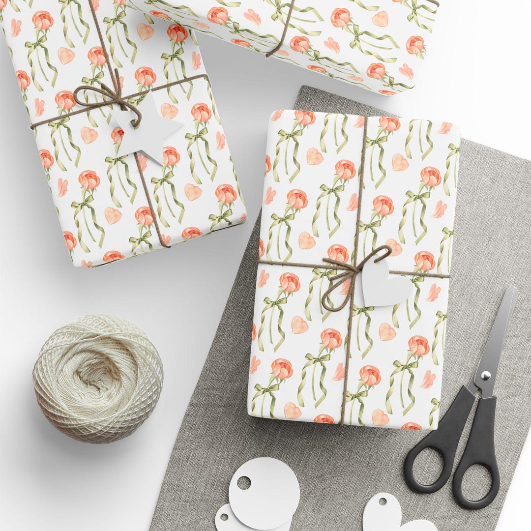 Wedding Gift Wrap , Elegant Wrapping Papers for Wedding or Engagement ...