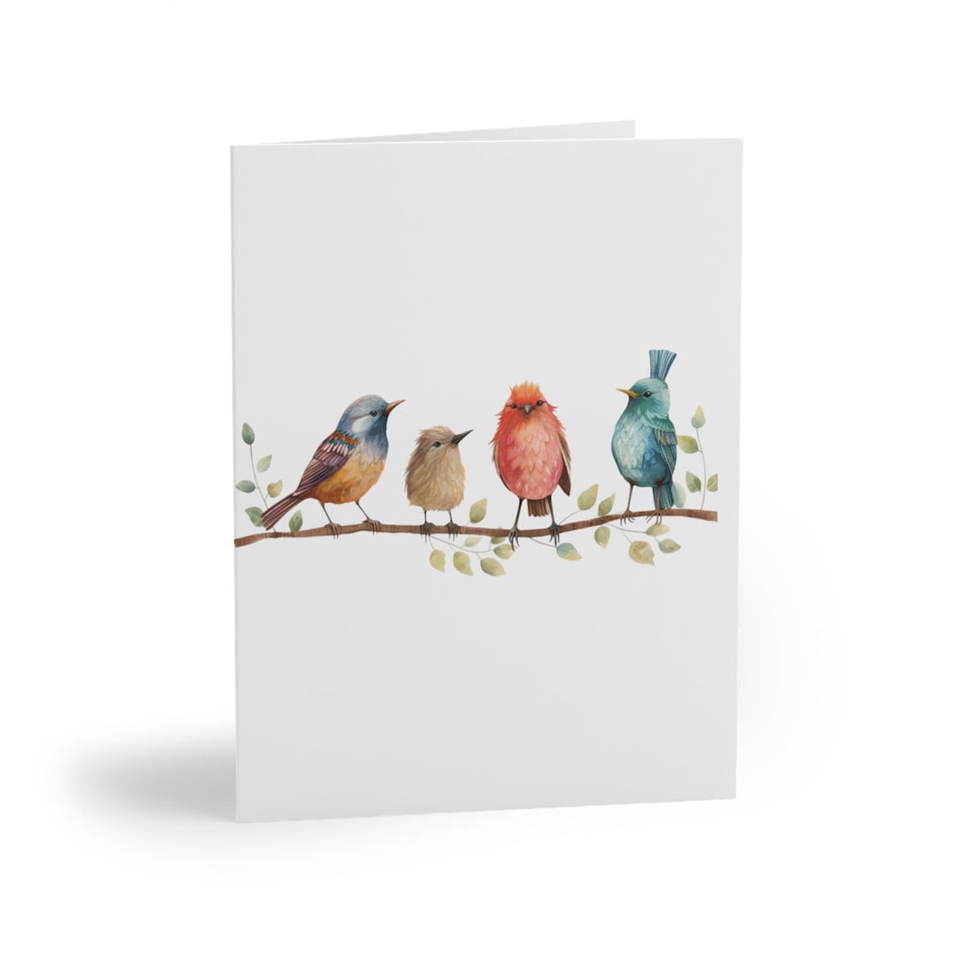 Birds Note Card Set, Nature Note Cards, Bird Greeting Cards, Blank ...