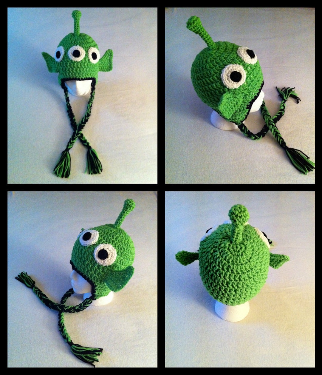 Alien Toy Story With Earflaps and Braids Handmade Hat Beanie - Etsy