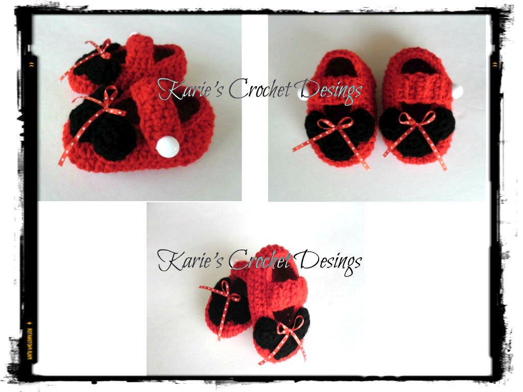 Minnie or Mickey Mouse Handmade Crochet Baby Infant Booties - Etsy