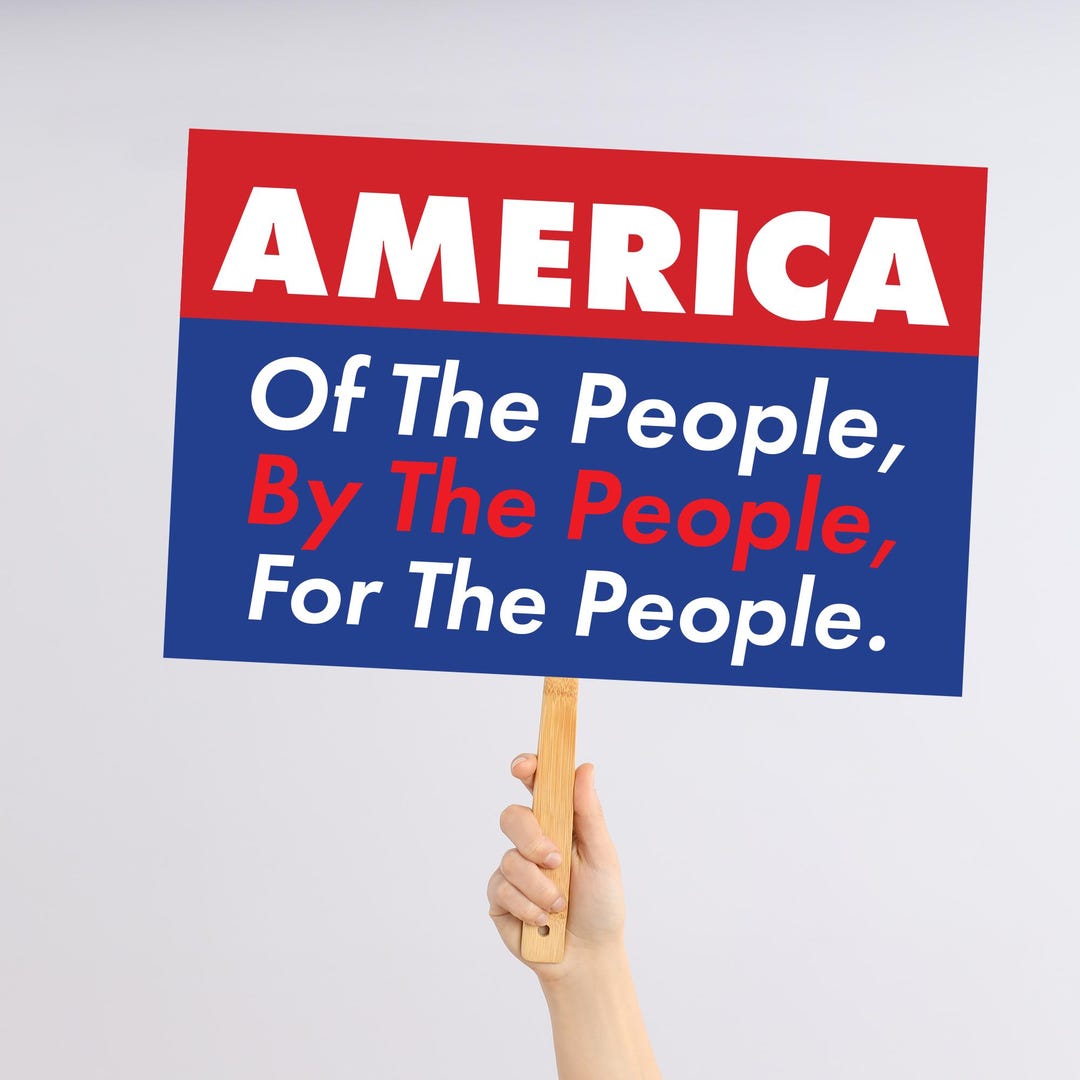 America Of, By, for the People | Printable | Large 17x11 and 24x18 ...