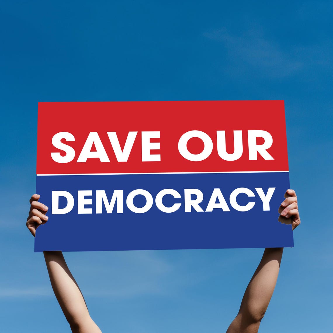 Save Our Democracy | Printable Large PROTEST Sign | Great Protest ...