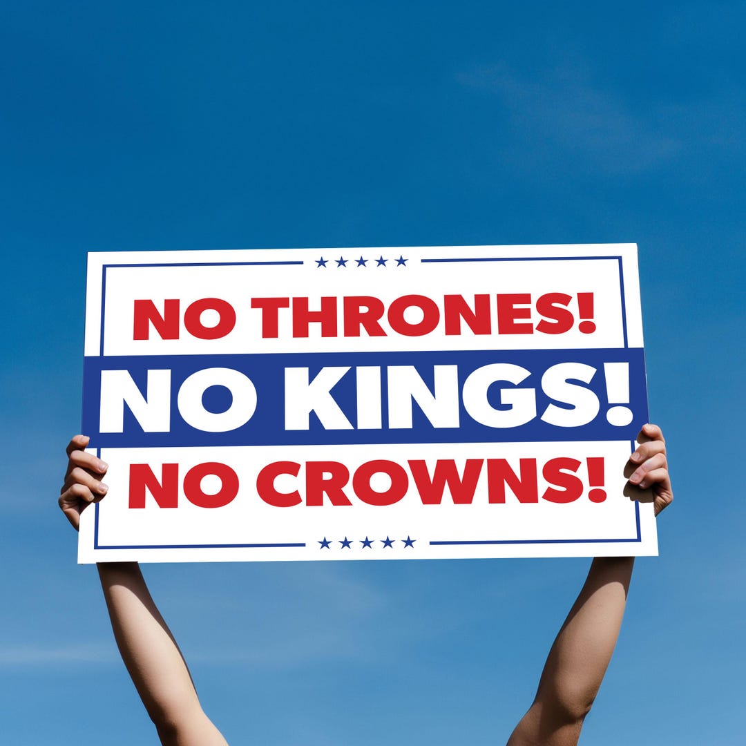 No Thrones No Kings No Crowns | Printable | Protest Sign | 17x11 ...