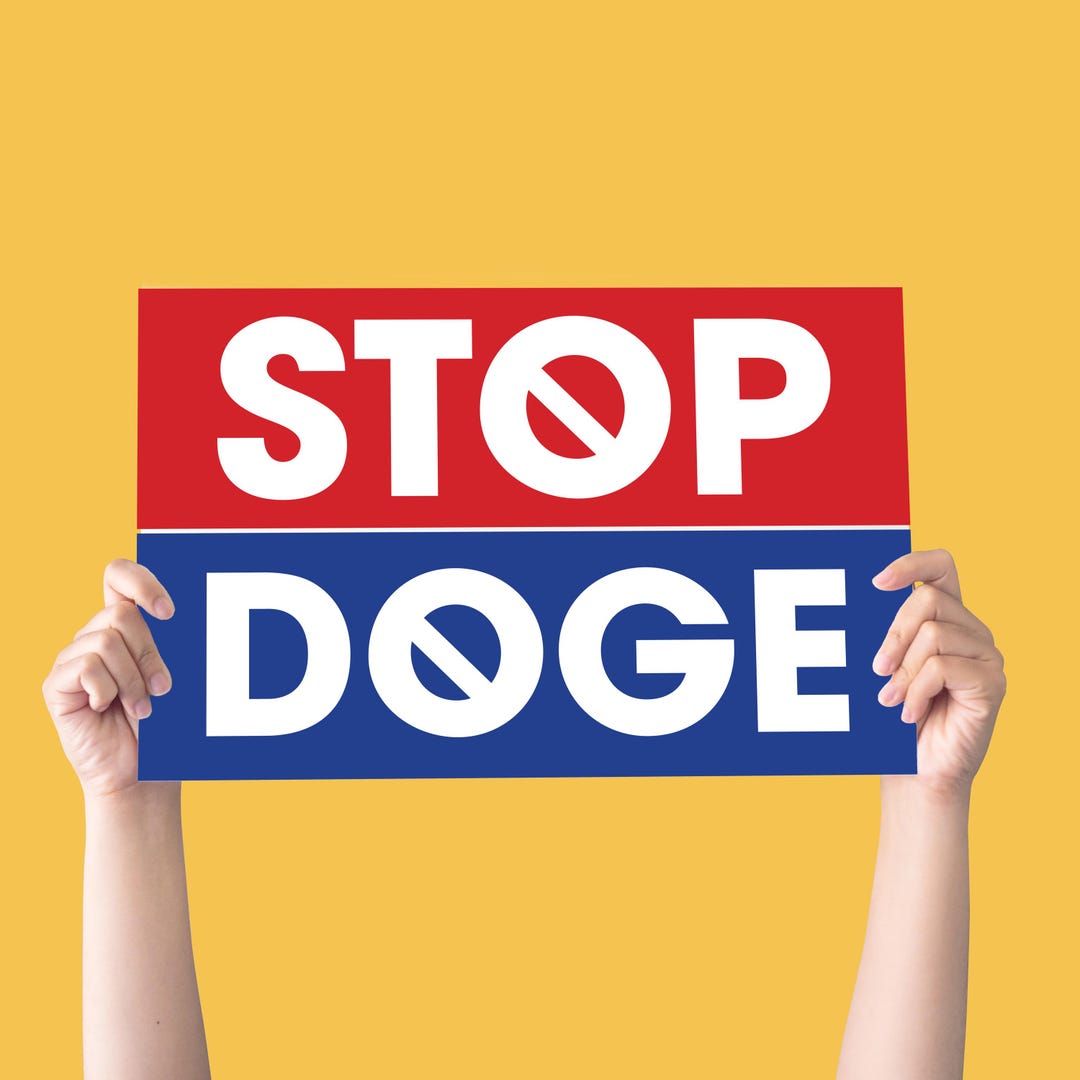 Stop Doge | Printable Large 17x11 | PROTEST Sign | Great Protest Poster ...