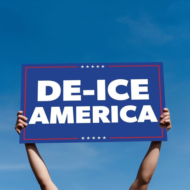 DE-ICE America Printable Protest Sign - Etsy