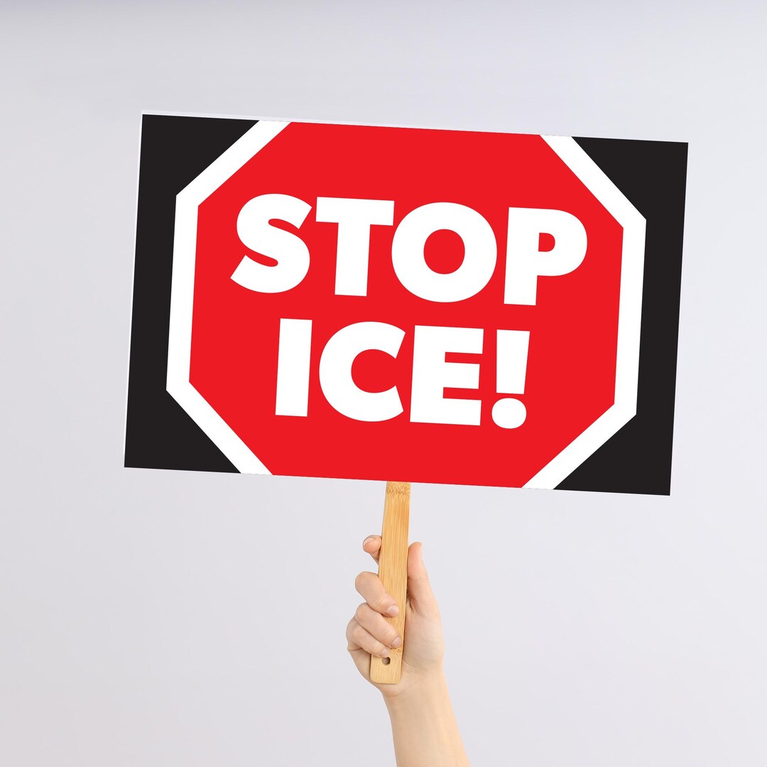 Stop ICE! Protest Sign: 17x11 Printable Poster - Etsy