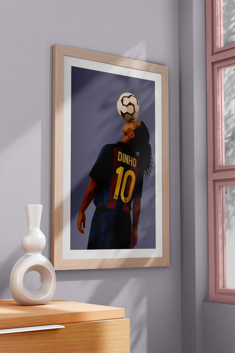 Dinho / Ronaldinho Vintage Digital Poster - Etsy