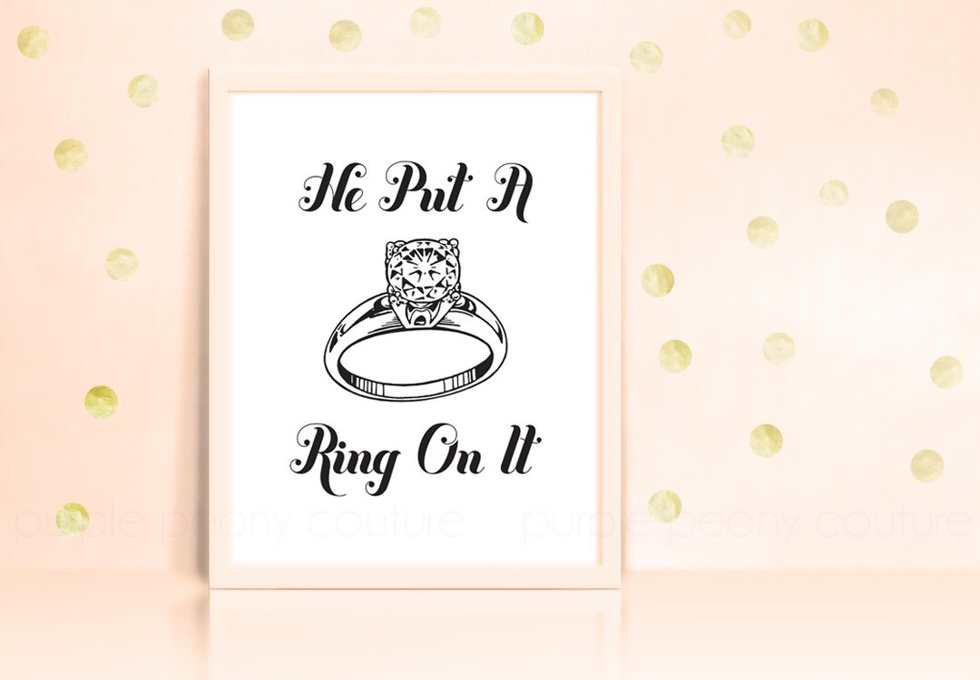 He Put a Ring on It Engagement Party Bachelorette Hens Night Decoration ...