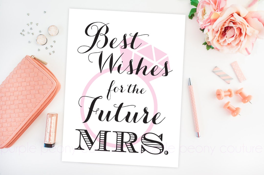 Bridal Shower Decoration Future Mrs Sign Poster Printable Wedding Sign ...
