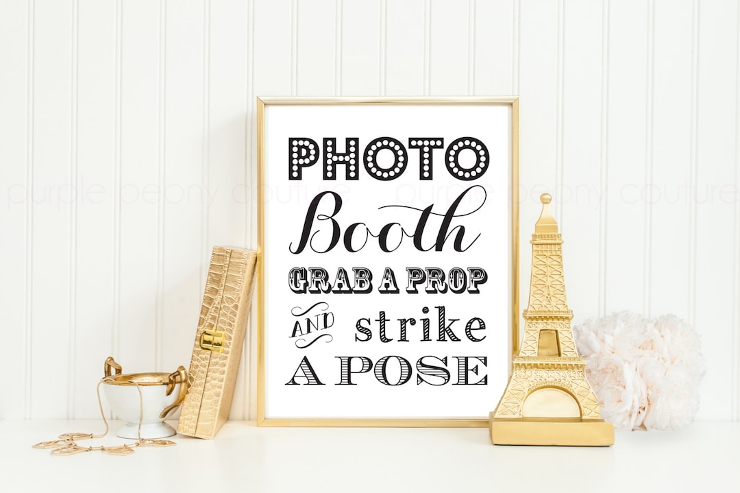 Photo Booth Prop Sign Printable Wedding New Years Eve INSTANT DOWNLOAD ...