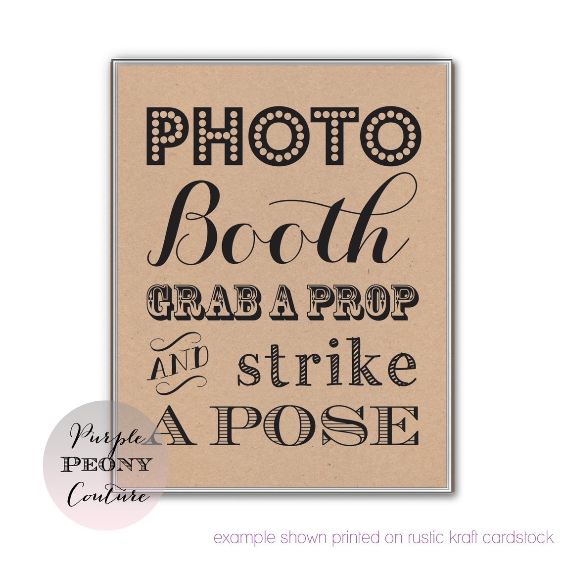 Photo Booth Prop Sign Printable Wedding New Years Eve INSTANT - Etsy