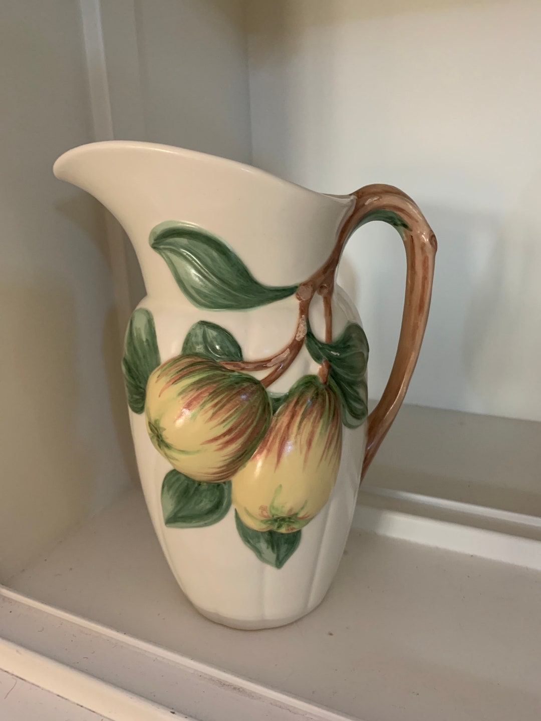 Vintage Green Apple Pitcher - Etsy