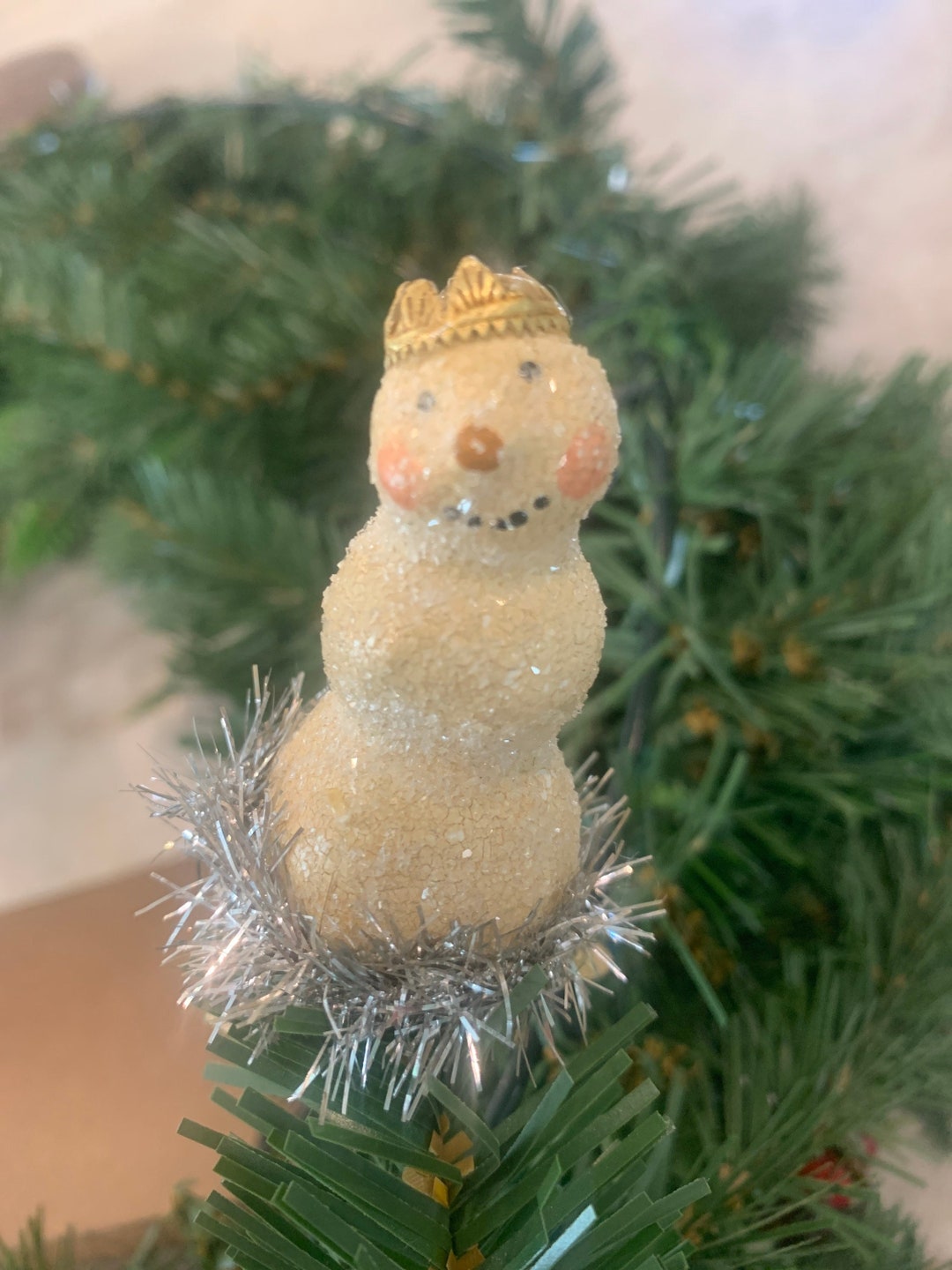 Vintage Look Snowman With Crown - Etsy
