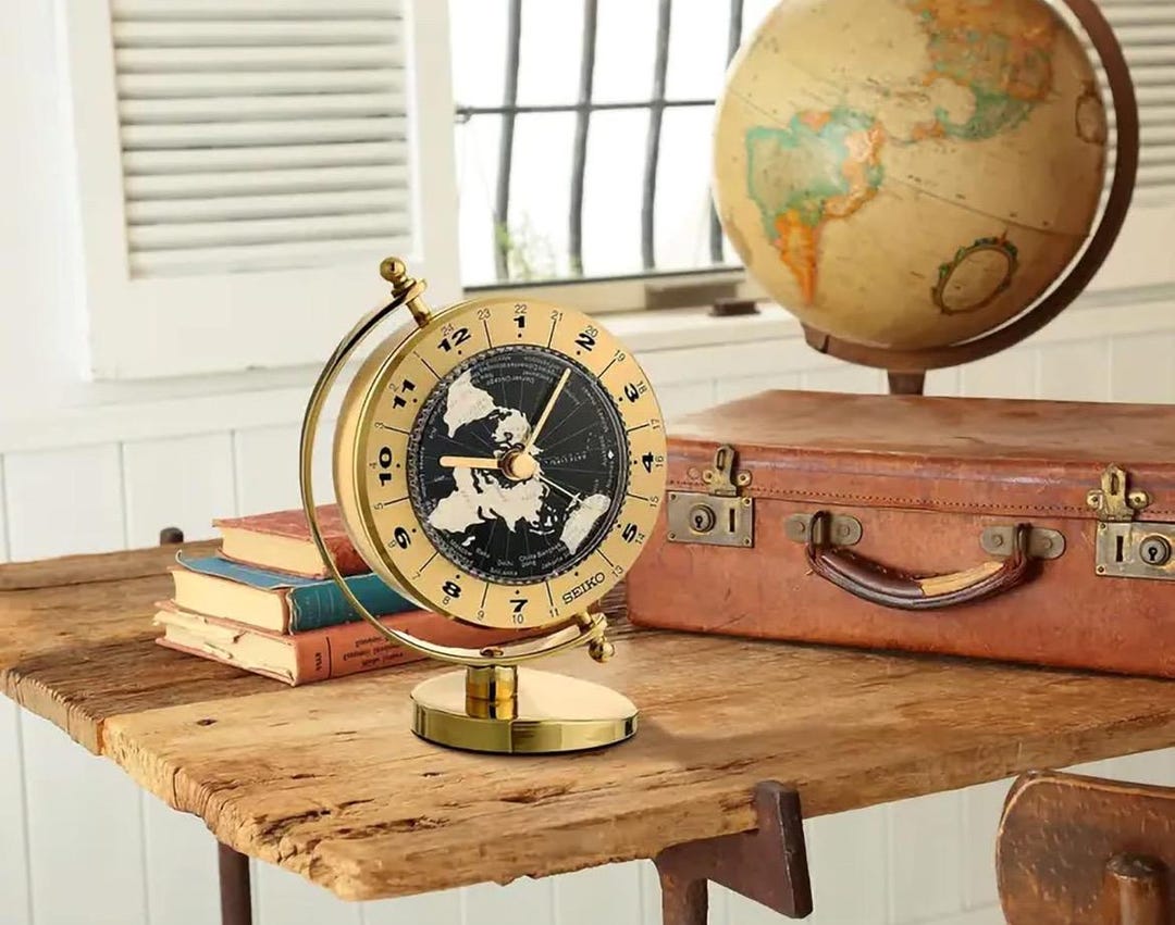 SEIKO World Desk Clock - Etsy
