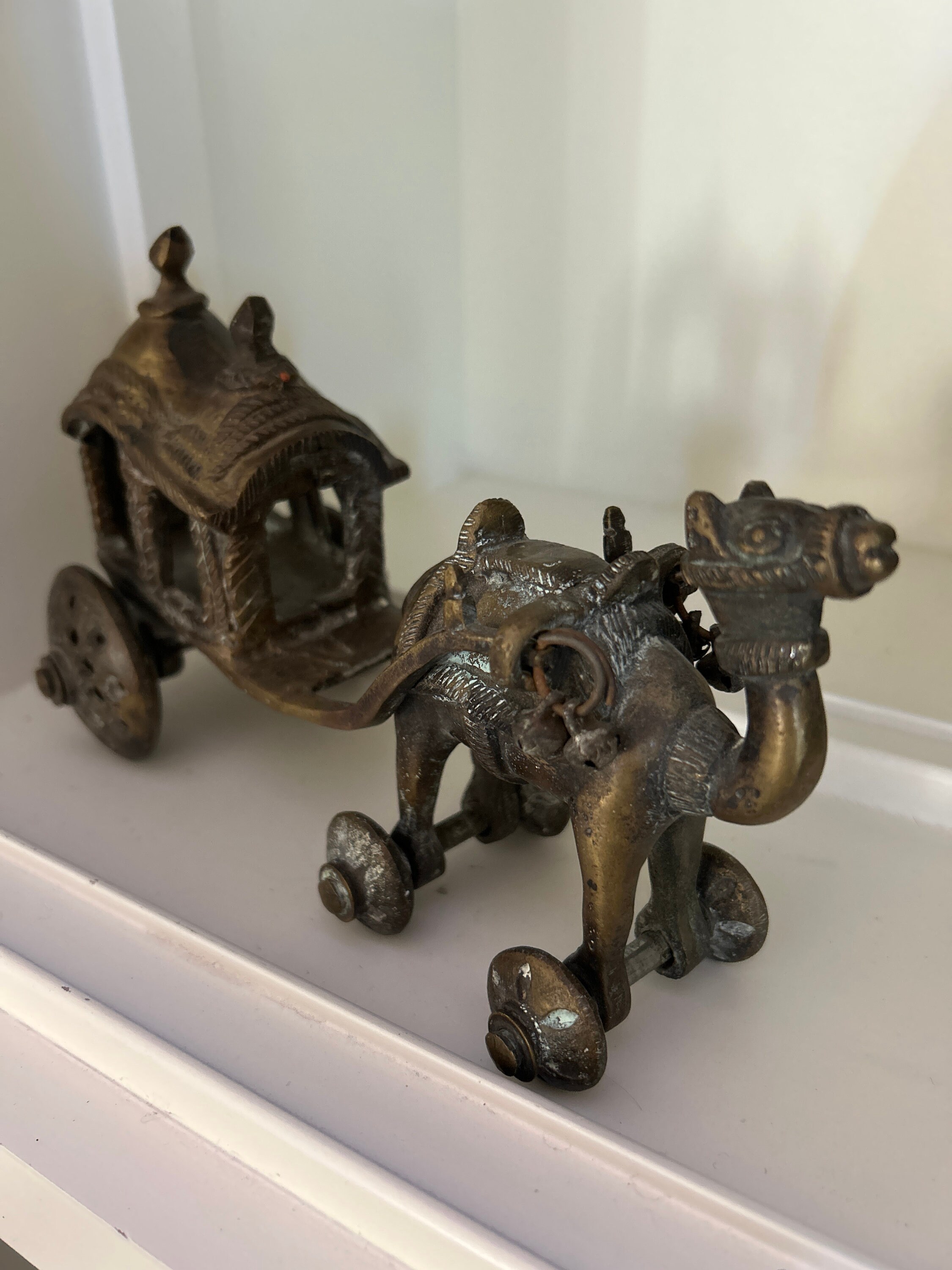 Antique Brass Camel Pull Along Cart - Etsy